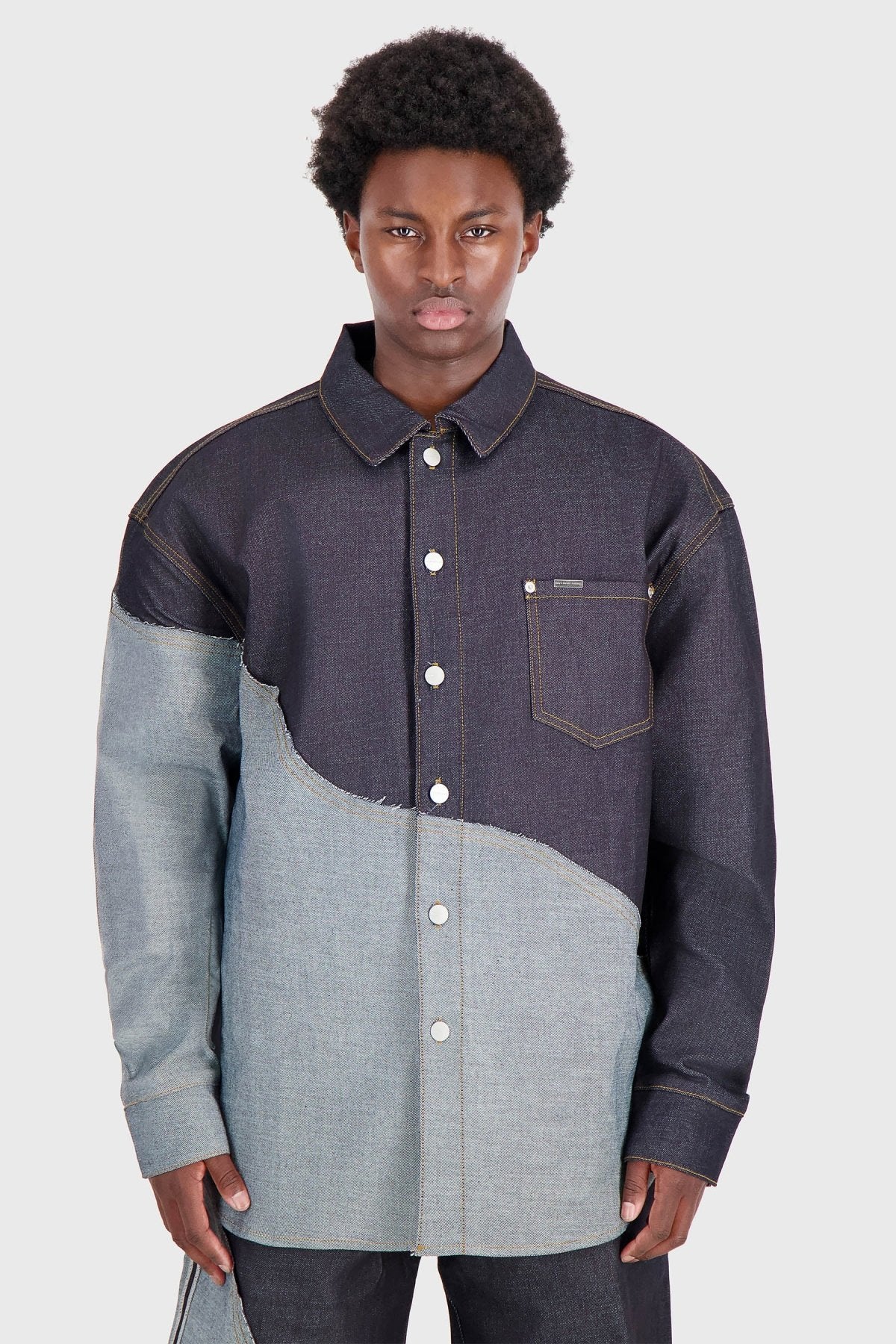 Rhonwen – Inside-Out Asymmetrical Overshirt – Don't Waste Culture